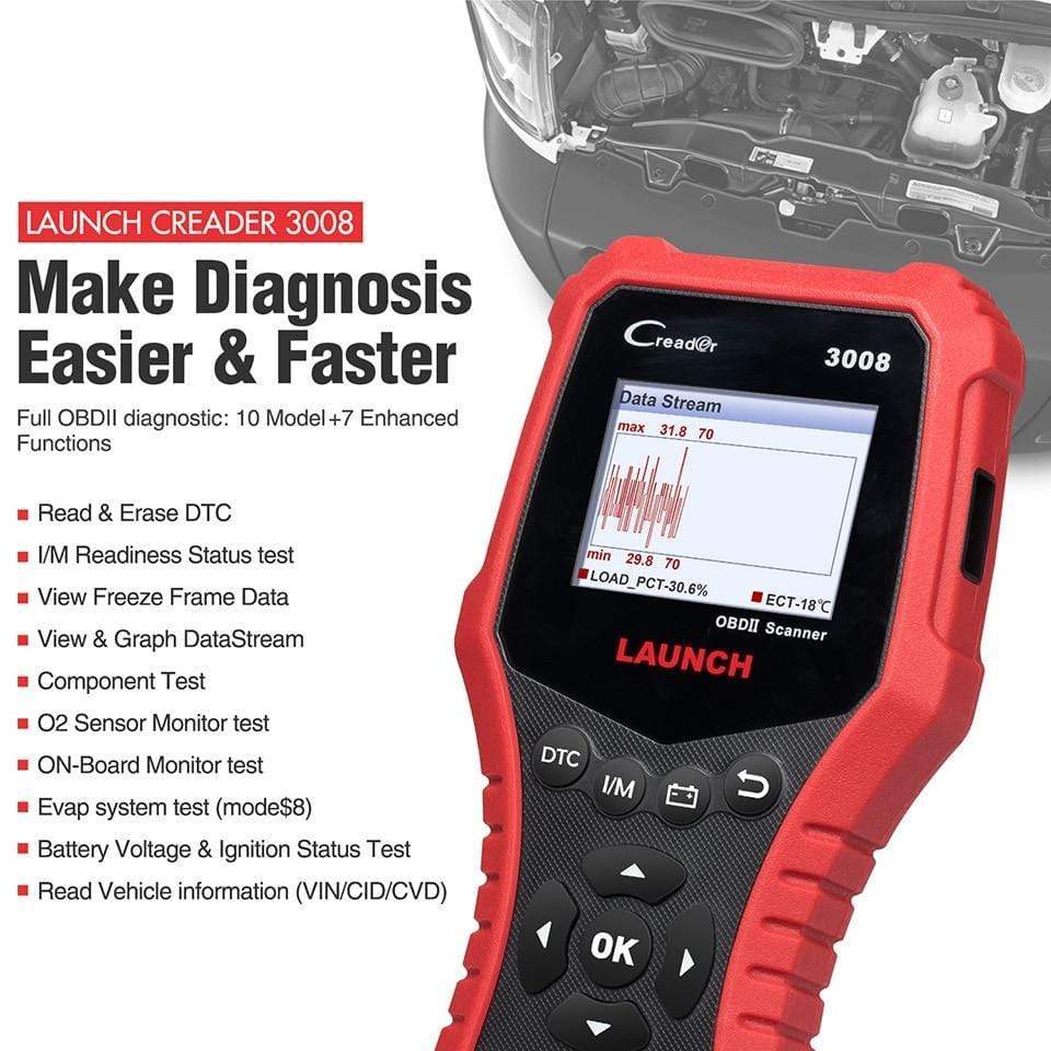 OBD2 Launch CR3008 Diagnostic Machine – Autocubo